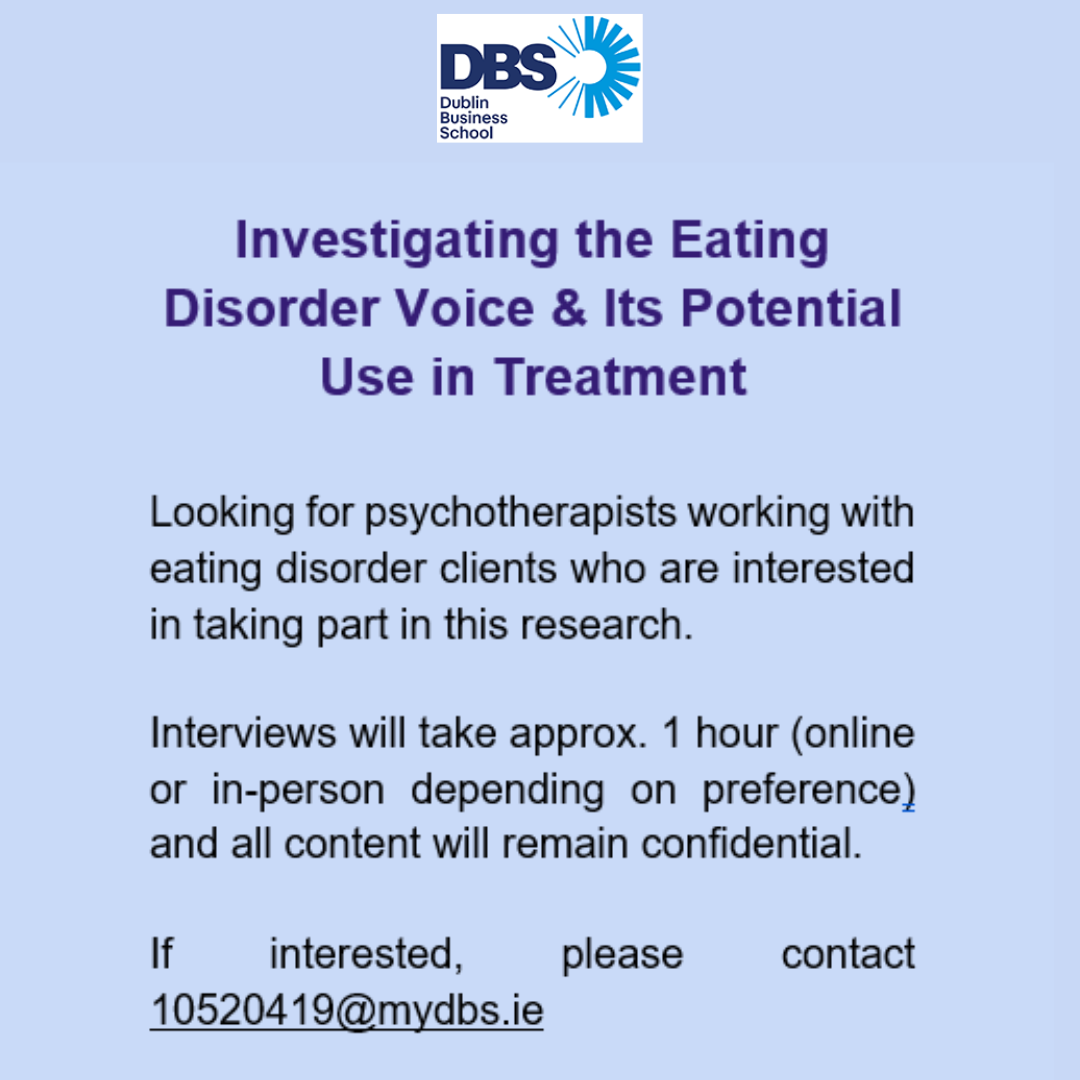 Research on the Eating Disorder Voice - looking for Psychotherapists ...